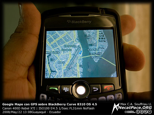 Google Maps con GPS sobre BlackBerry Curve 8310 OS 4.5 – NecatPace.ORG ...